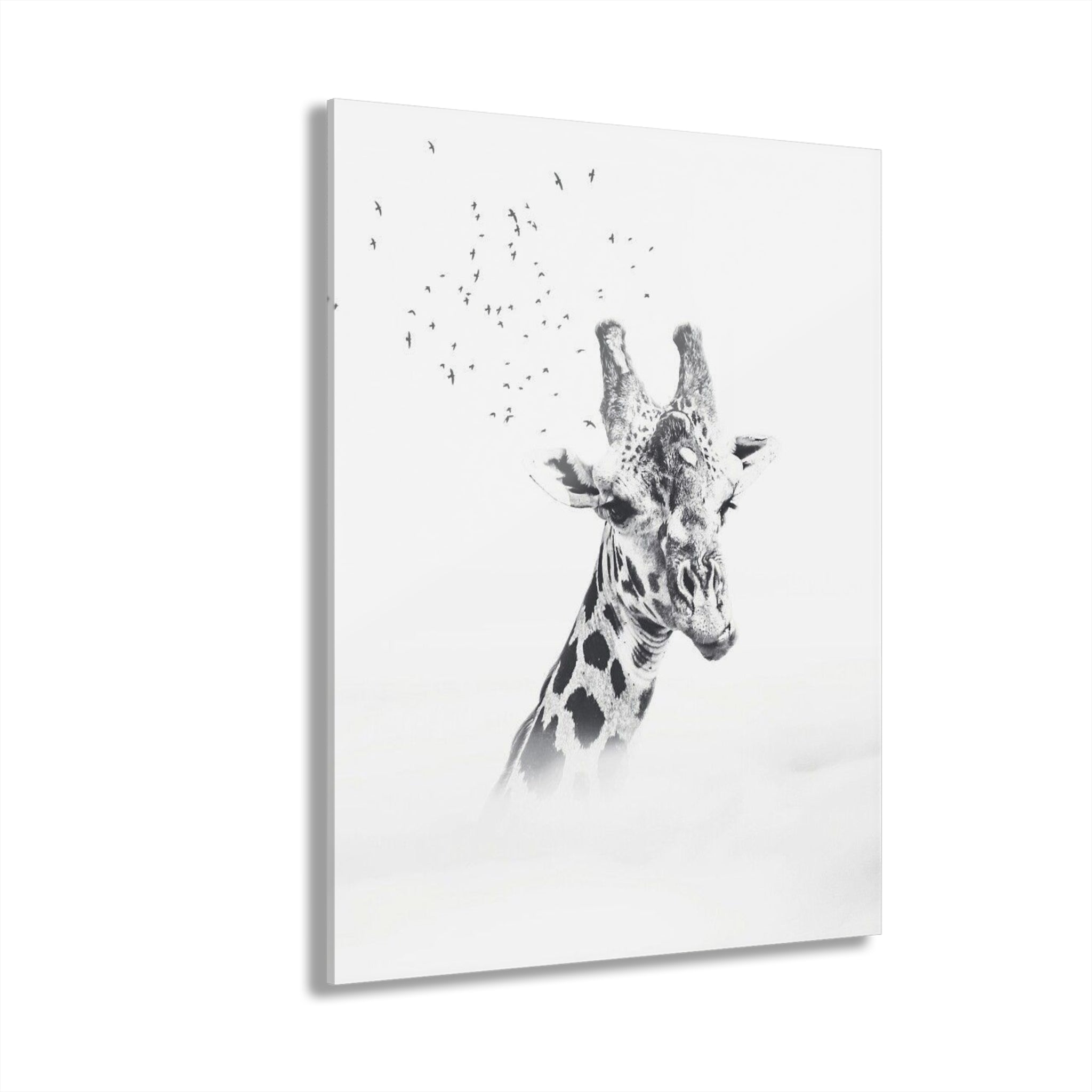Prints Acrylic French Cleat Hanging - Giraffe by Mariu del Campo.